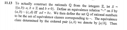 To actually construct the rationals Q from the | Chegg.com