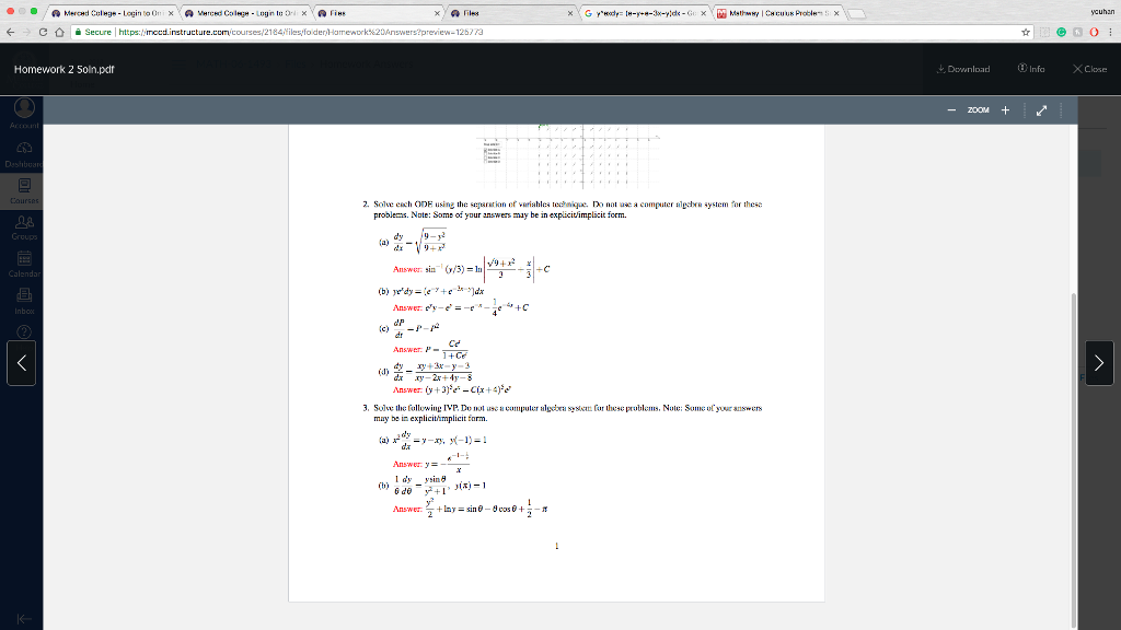 Solved ?? Files e eSecure https:mcd.instructure.com | Chegg.com