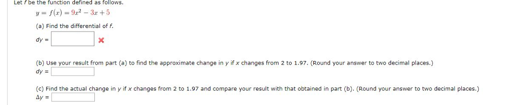 Solved Let fbe the function defined as follows y=f(z) = | Chegg.com