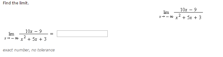 Solved Find the limit. lim x right arrow + infinity 3 root | Chegg.com