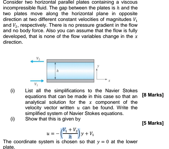 Solved Consider two horizontal parallel plates containing a | Chegg.com