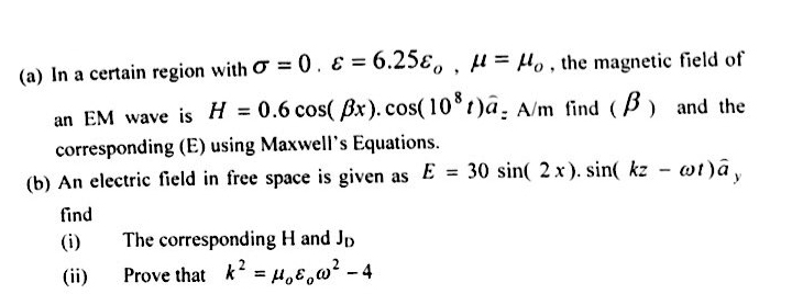 Solved In a certain region with sigma = 0. epsilon = | Chegg.com