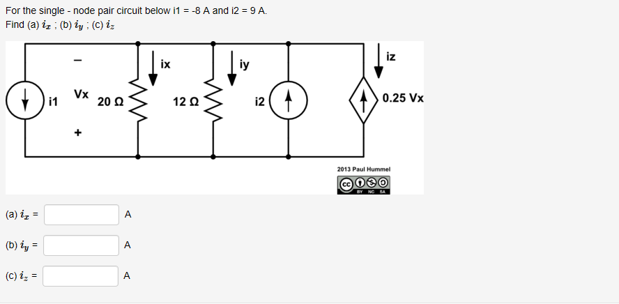 Solved For the single-node pair circuit below 11--8 A and i2 | Chegg.com