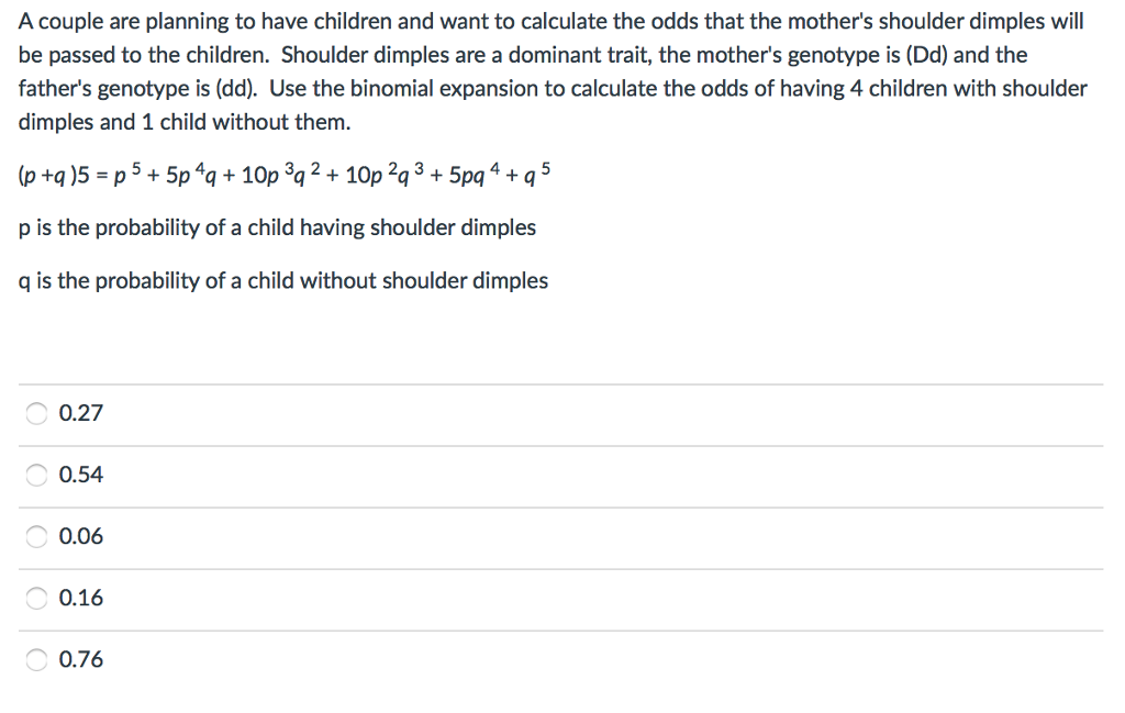 Solved A couple are planning to have children and want to | Chegg.com