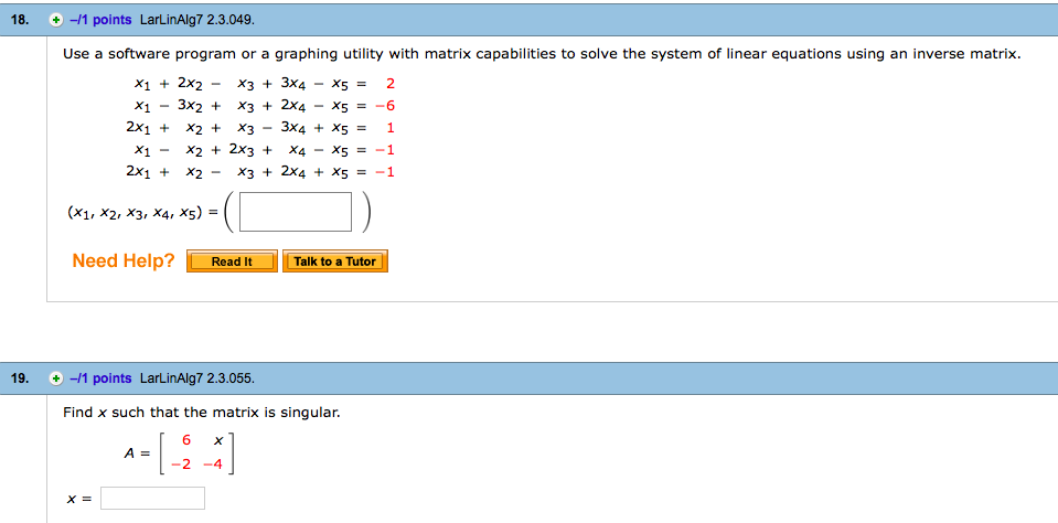 Use A Software Program Or A Graphing Utility With Matrix