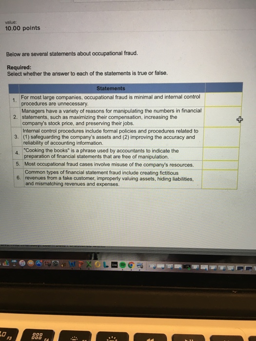 Solved Below are several statements about occupational | Chegg.com