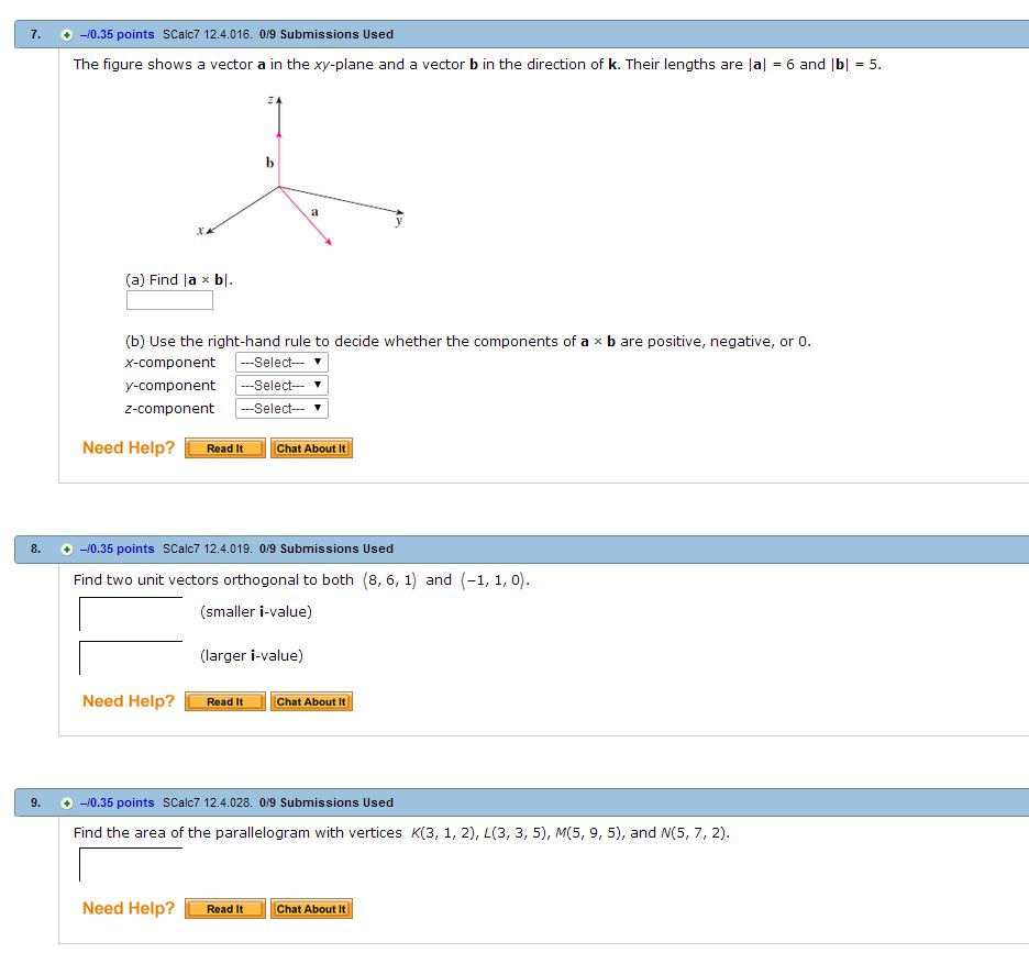 Solved The figure shows a vector a in the xy-plane and a v | Chegg.com