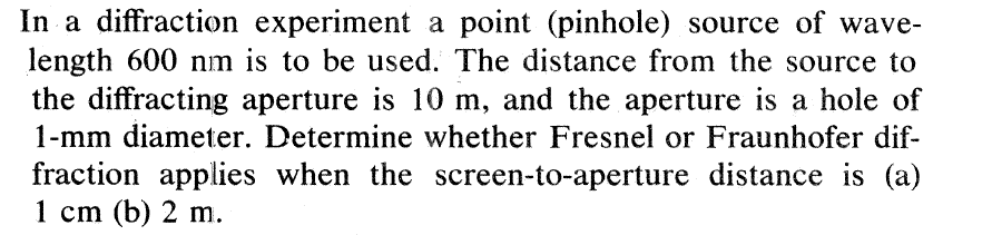 Solved In a diffraction experiment a point (pinhole) source | Chegg.com