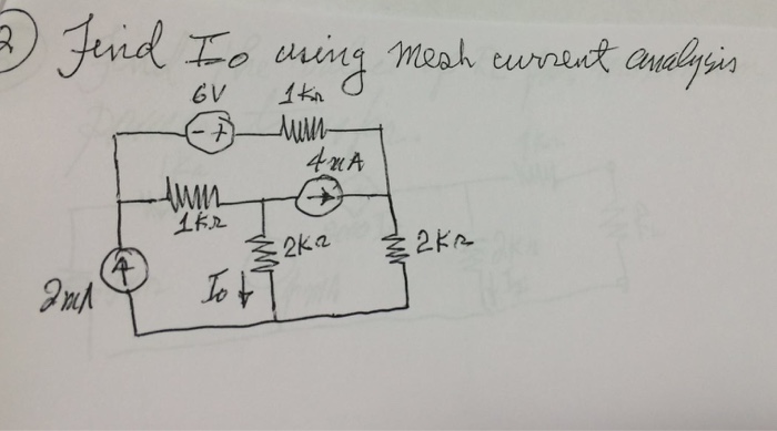 Solved Find I_o using mesh current analysis | Chegg.com