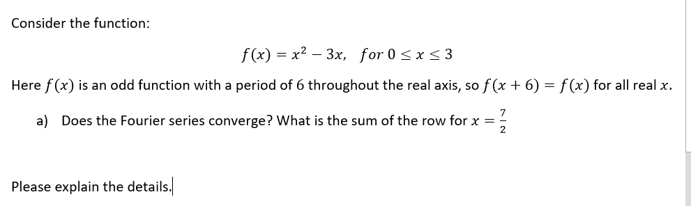 Solved Consider the function f(x) = x2-3x, for 0 x 3 Here f | Chegg.com