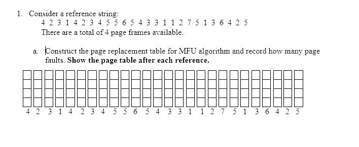 Solved Consider a reference string: 4 2 3 1 4 2 3 4 5 5 6 5 | Chegg.com