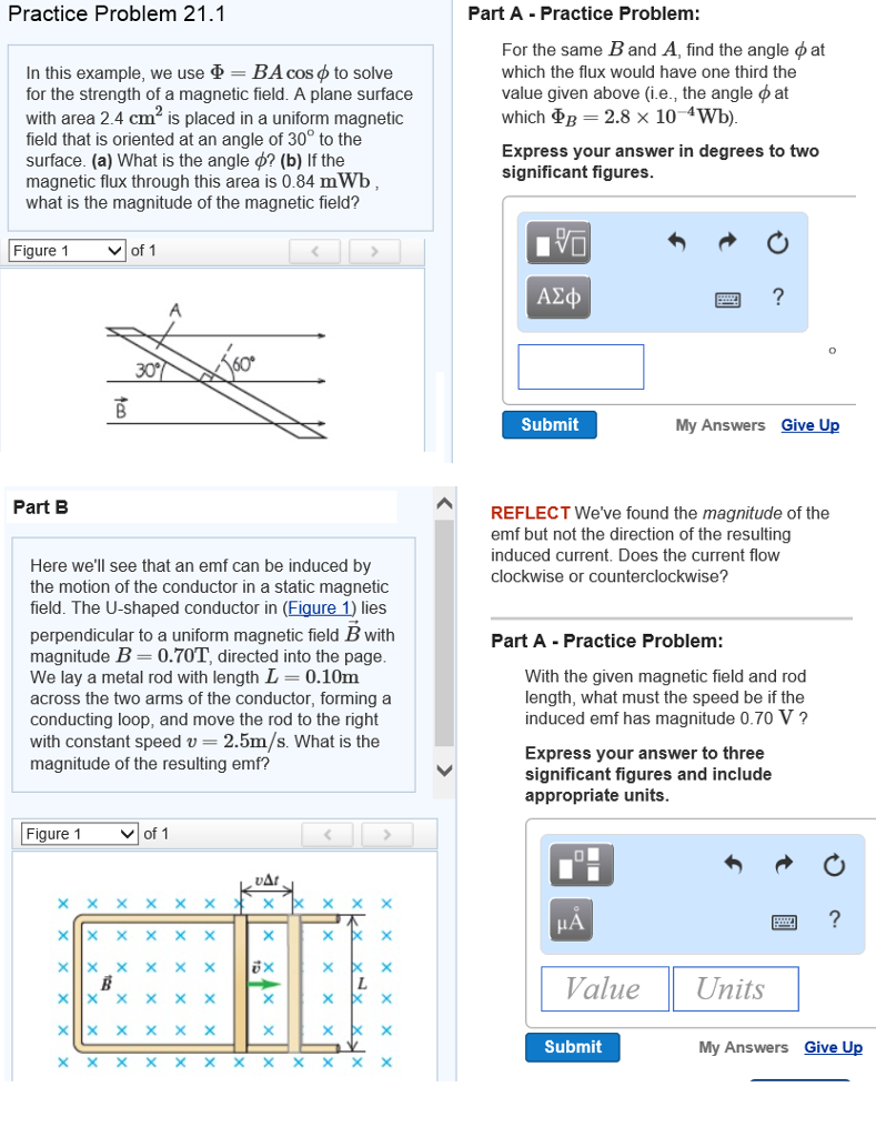 Solved In this example, we use Phi = BA cos phi to solve for | Chegg.com