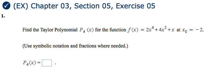 Solved (EX) Chapter 03, Section 05, Exercise 05 1. Find the | Chegg.com