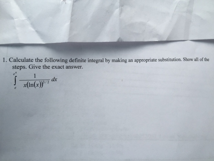Solved Calculate the following definite integral by making | Chegg.com