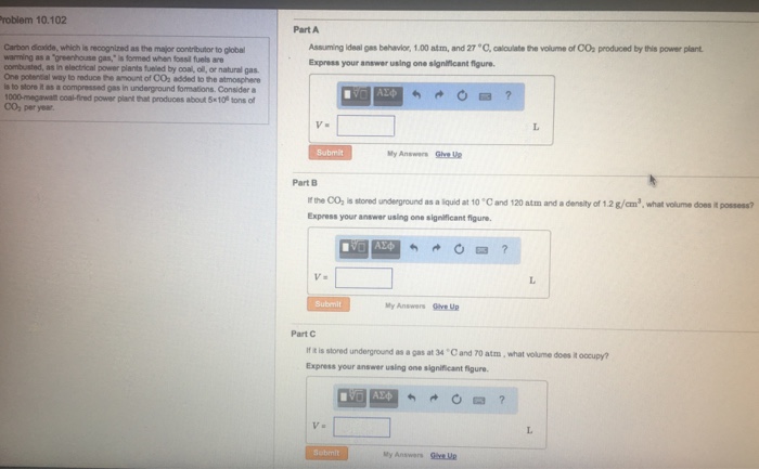 Solved Assuming ideal gas behavior, 1.00 atm, and 27 | Chegg.com