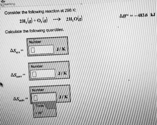 Solved consider the following reaction at 298 k: | Chegg.com