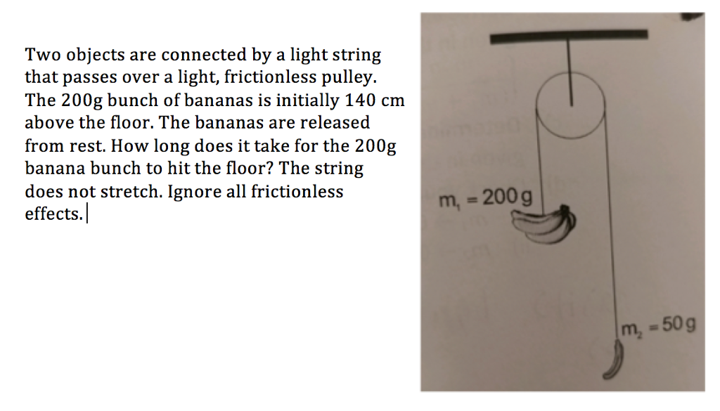 Solved Two Objects Are Connected By A Light String That