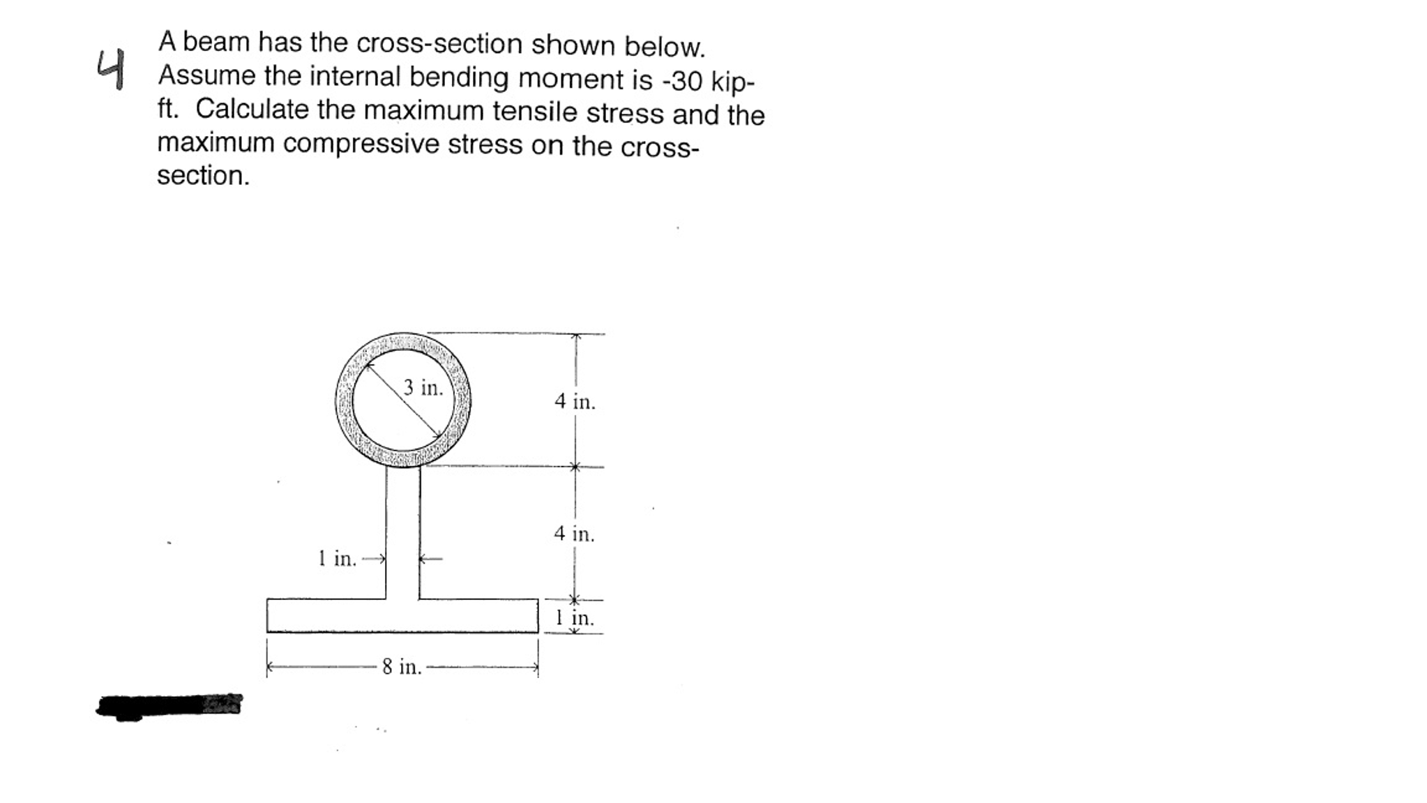 A beam has the cross-section shown below. Assume the | Chegg.com