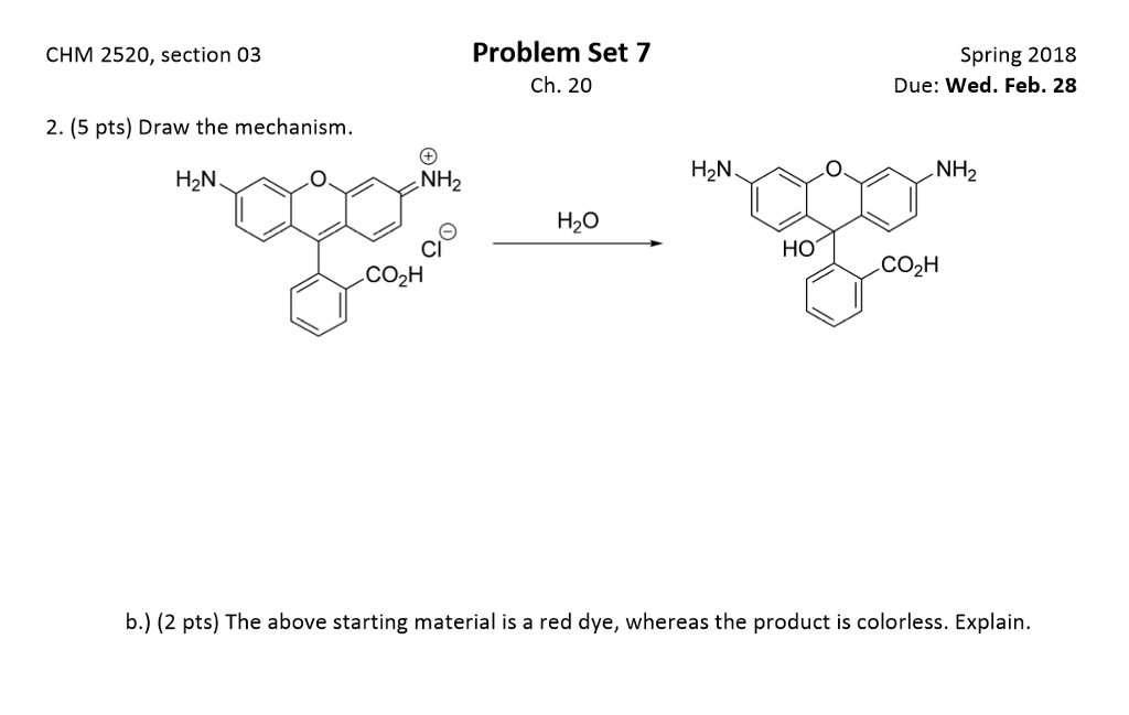 Solved Problem Set 7 Ch. 20 Spring 2018 Due: Wed. Feb. 28 | Chegg.com