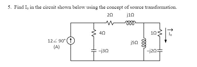 Solved Find I_0 in the circuit shown below using the concept | Chegg.com