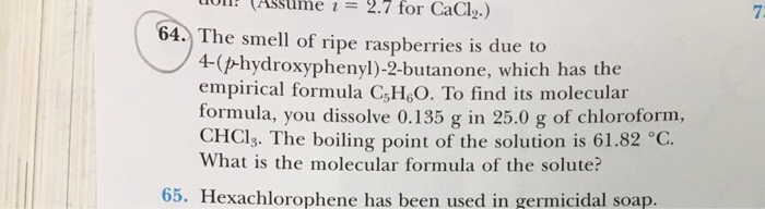 Solved The smell of ripe raspberries is due to 4-(p-hydroxyl | Chegg.com