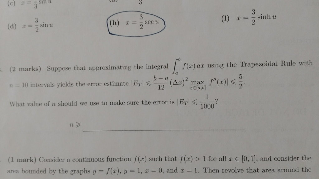 Solved Suppose that approximating the integral integral_a^b | Chegg.com