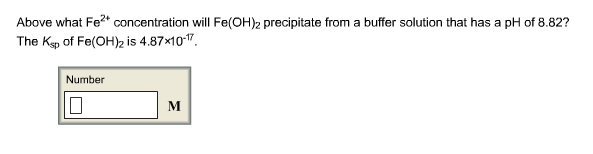 Solved Above what Fe2+ concentration will Fe(OH)2 | Chegg.com