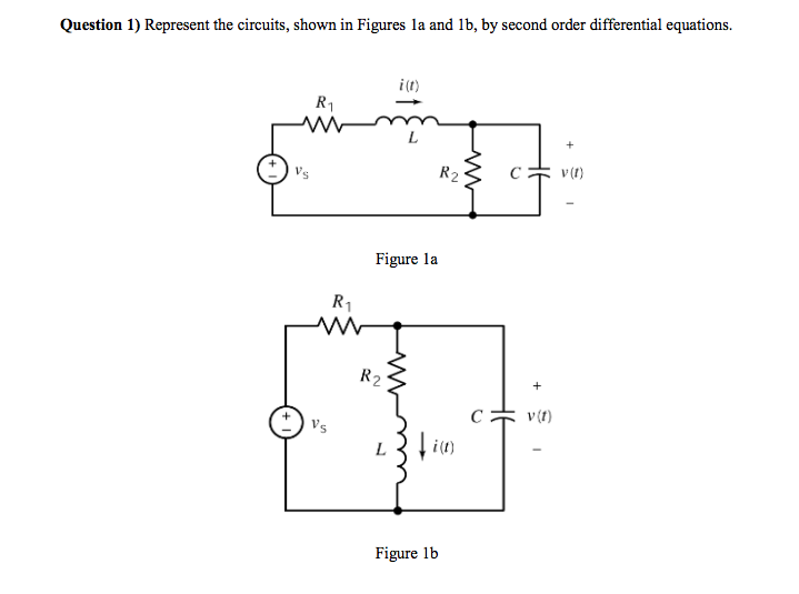 Solved Represent the circuits, shown in Figures la and lb, | Chegg.com