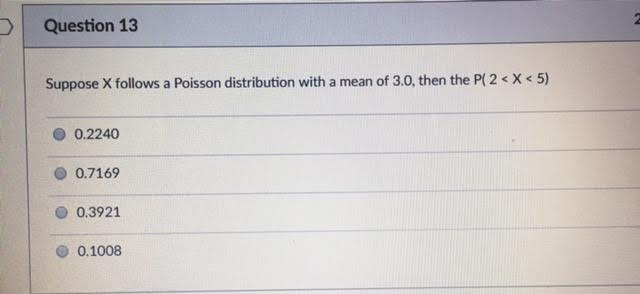 Solved Suppose X follows a Poisson distribution with a mean | Chegg.com