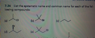 Solved List the systematic name and common name for each of | Chegg.com