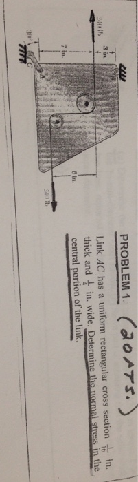 Solved Link AC has a uniform rectangular cross section 1/16 | Chegg.com
