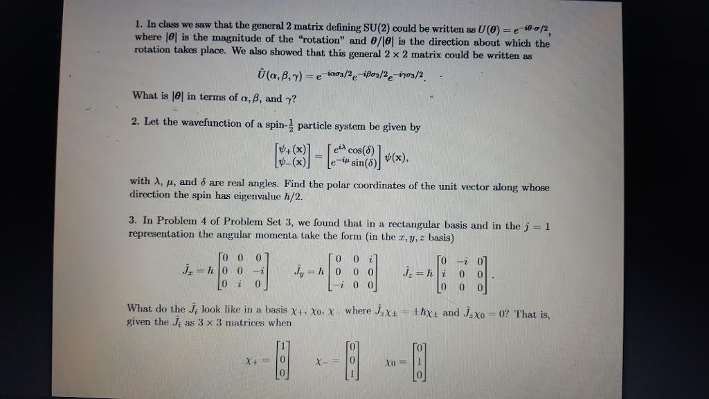 Quantum mechanics physics problems. | Chegg.com