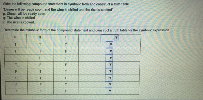 Solved Write the following compound statement in symbolic | Chegg.com