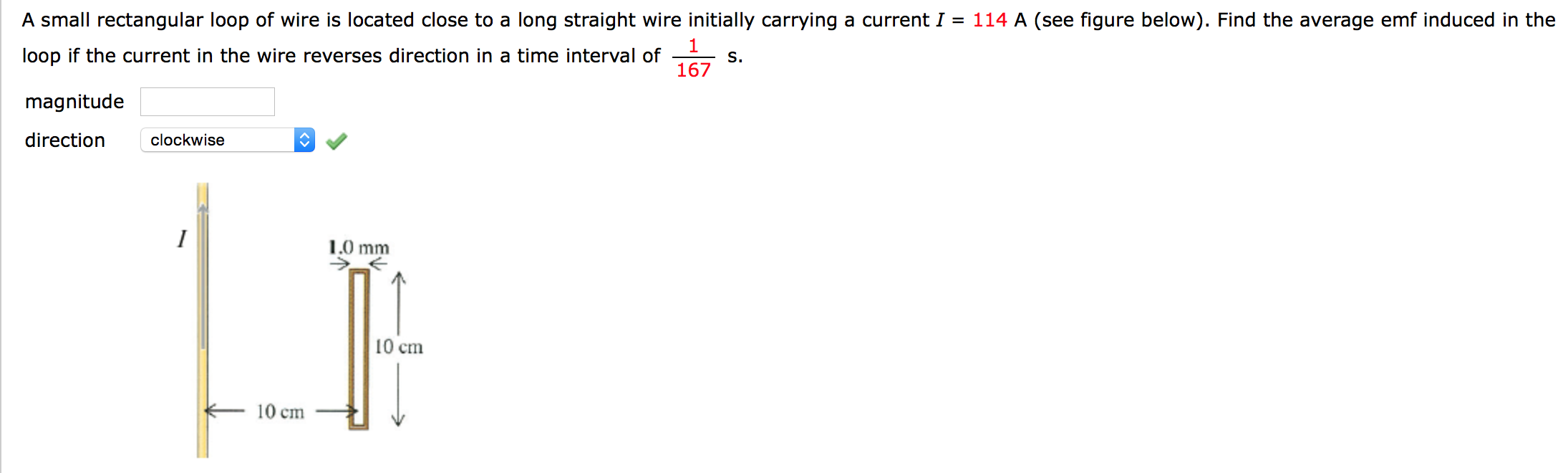 Solved A small rectangular loop of wire is located close to | Chegg.com