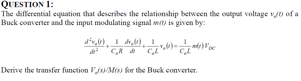 Solved The differential equation that describes the | Chegg.com