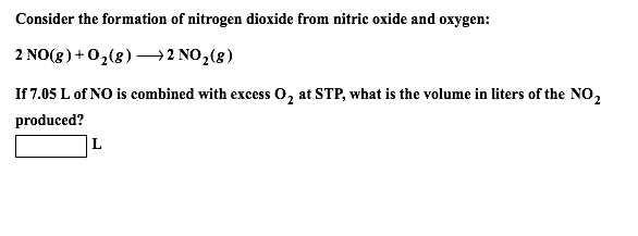 Solved Consider the formation of nitrogen dioxide from | Chegg.com