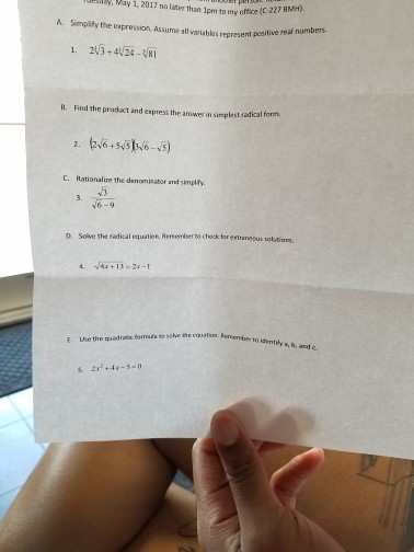 Solved Simplify the expression. Assume all variables | Chegg.com