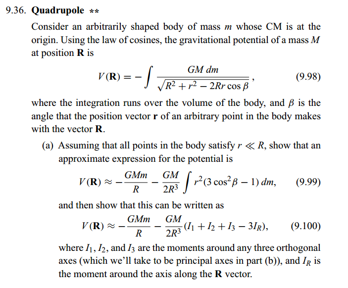 9.36. Quadrupole Consider an arbitrarily shaped body | Chegg.com