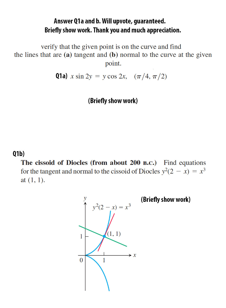Solved Verify that the given point is on the curve and find | Chegg.com