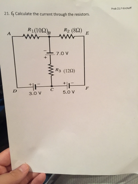 Solved Calculate the current through the resistors. | Chegg.com