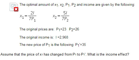Solved Assume that the price of X1 has changed from P1 to | Chegg.com