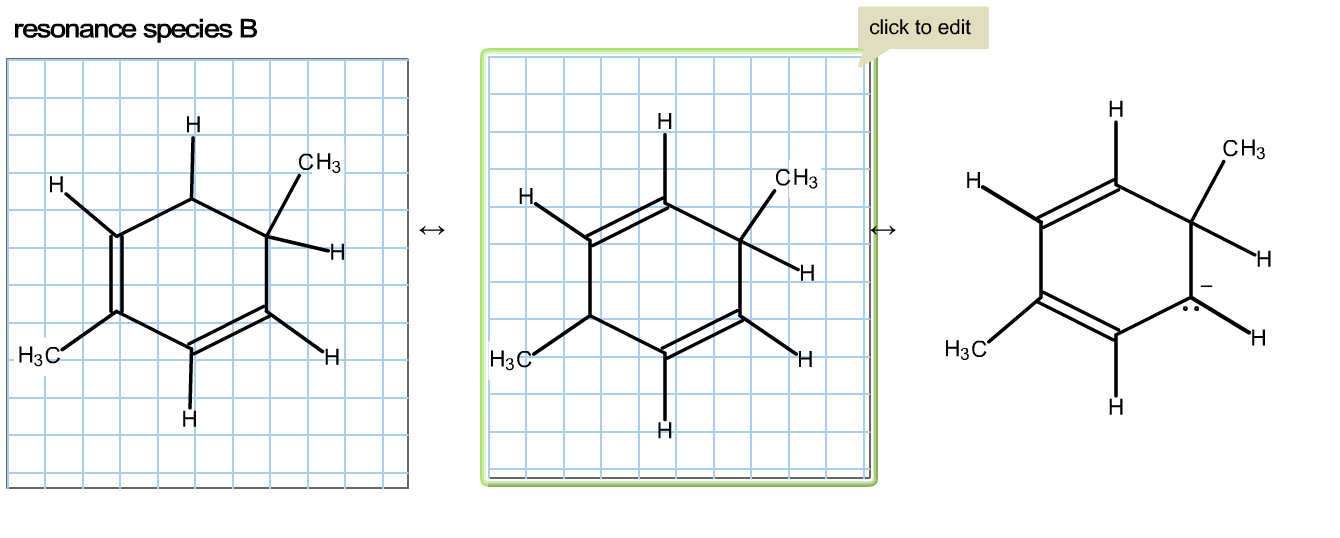 Solved Click To Edit Resonance Species B Ch3 Ch3 Ch3 H3c H3c