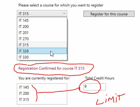 Validate the user selection against the above | Chegg.com