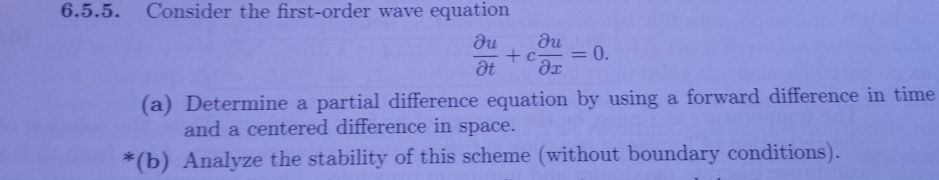 Consider the first-order wave equation u/ t+c u/ | Chegg.com