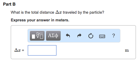 Solved Part B What is the total distance Ar traveled by the | Chegg.com