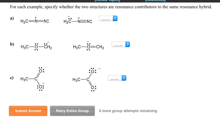 Solved For each example, specify whether the two structures | Chegg.com