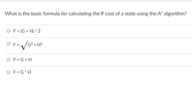 Solved What is the basic formula for calculating the F cost | Chegg.com
