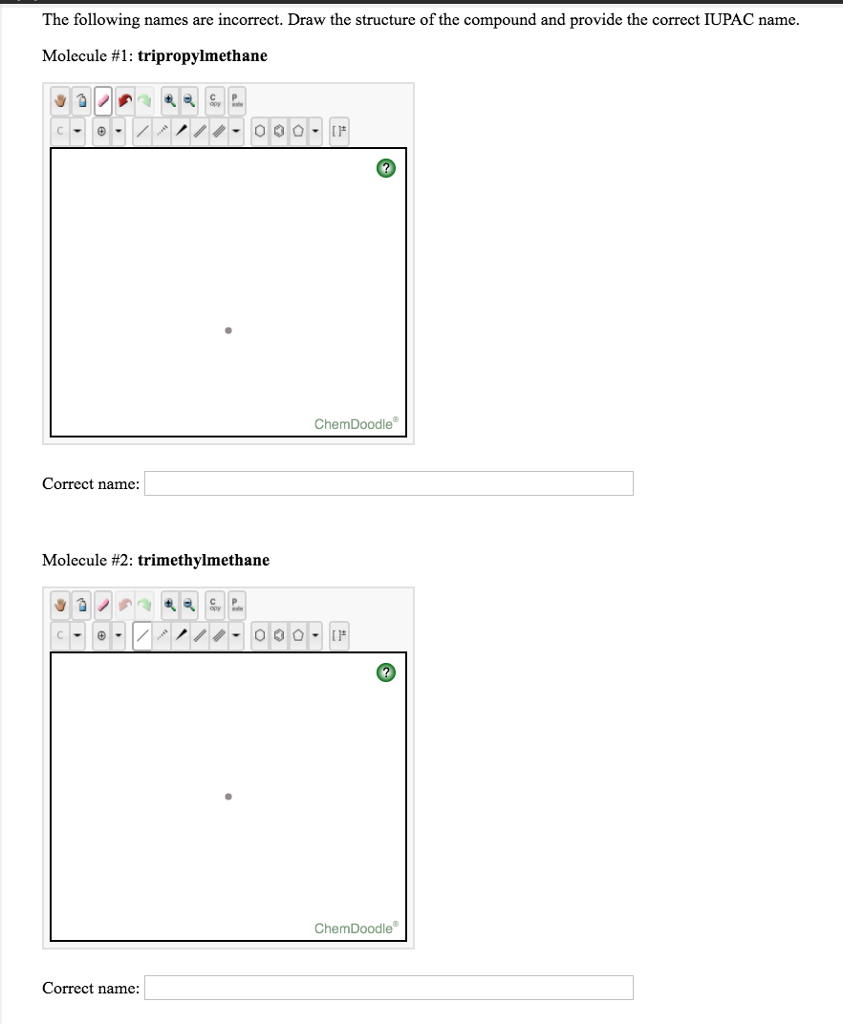 Solved The following names are incorrect. Draw the structure | Chegg.com