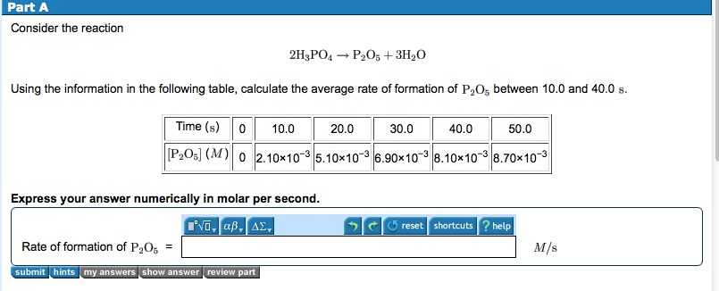 Solved Consider the reaction 2H3PO4 rightarrow P2O5 + 3H2O | Chegg.com