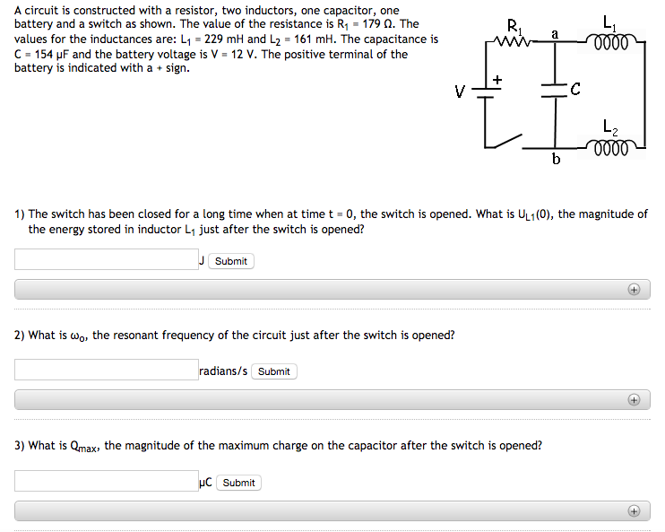 Solved A circuit is constructed with a resistor, two | Chegg.com